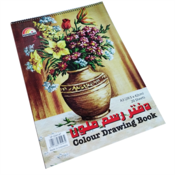 PAPERLINE SP034147 A3 COLOUR DRAWING BOOK (20 SHEETS) - Officenmore