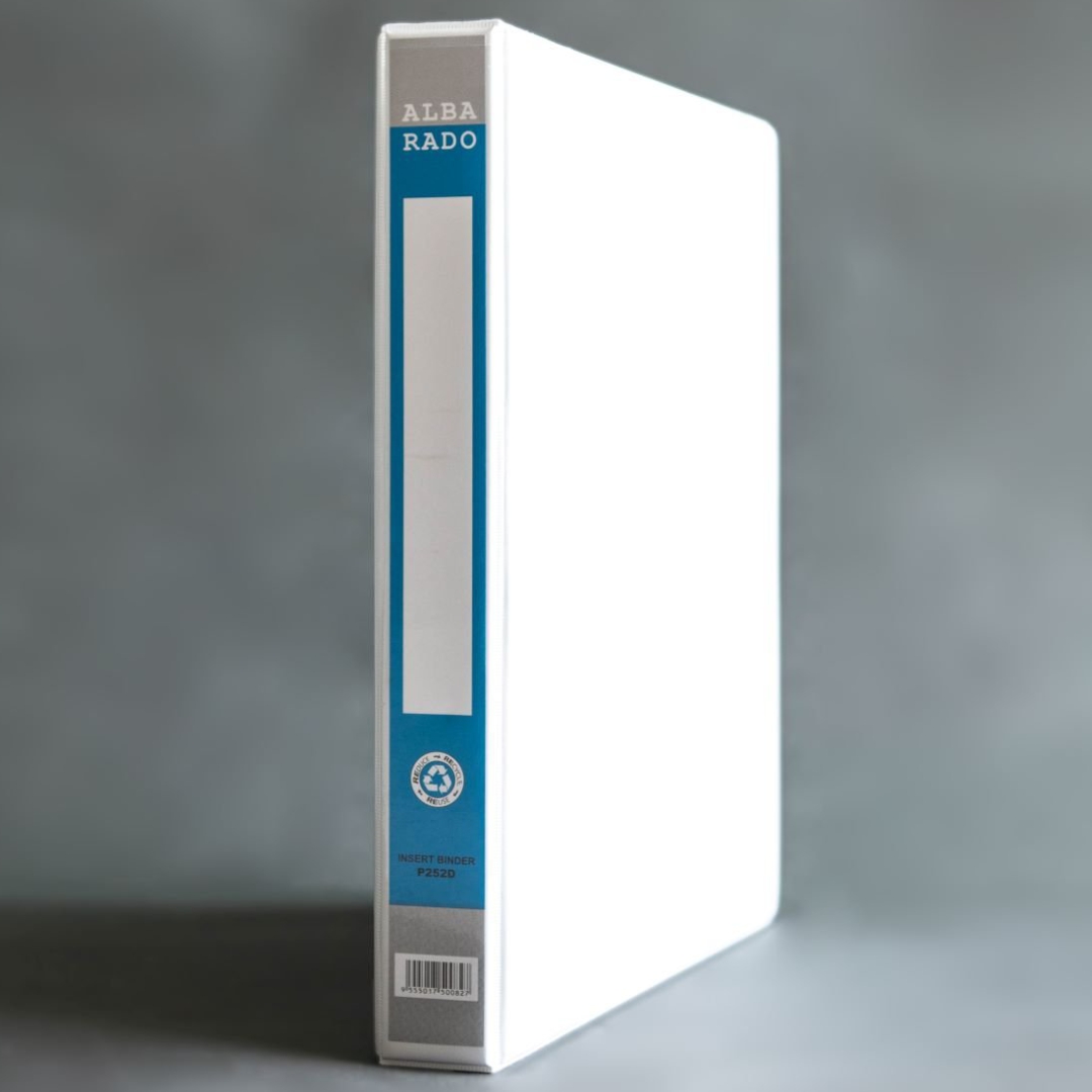 ALBA RADO 2D RING BINDER PP PRESENTATION FILE 25MM - WHITE - Officenmore